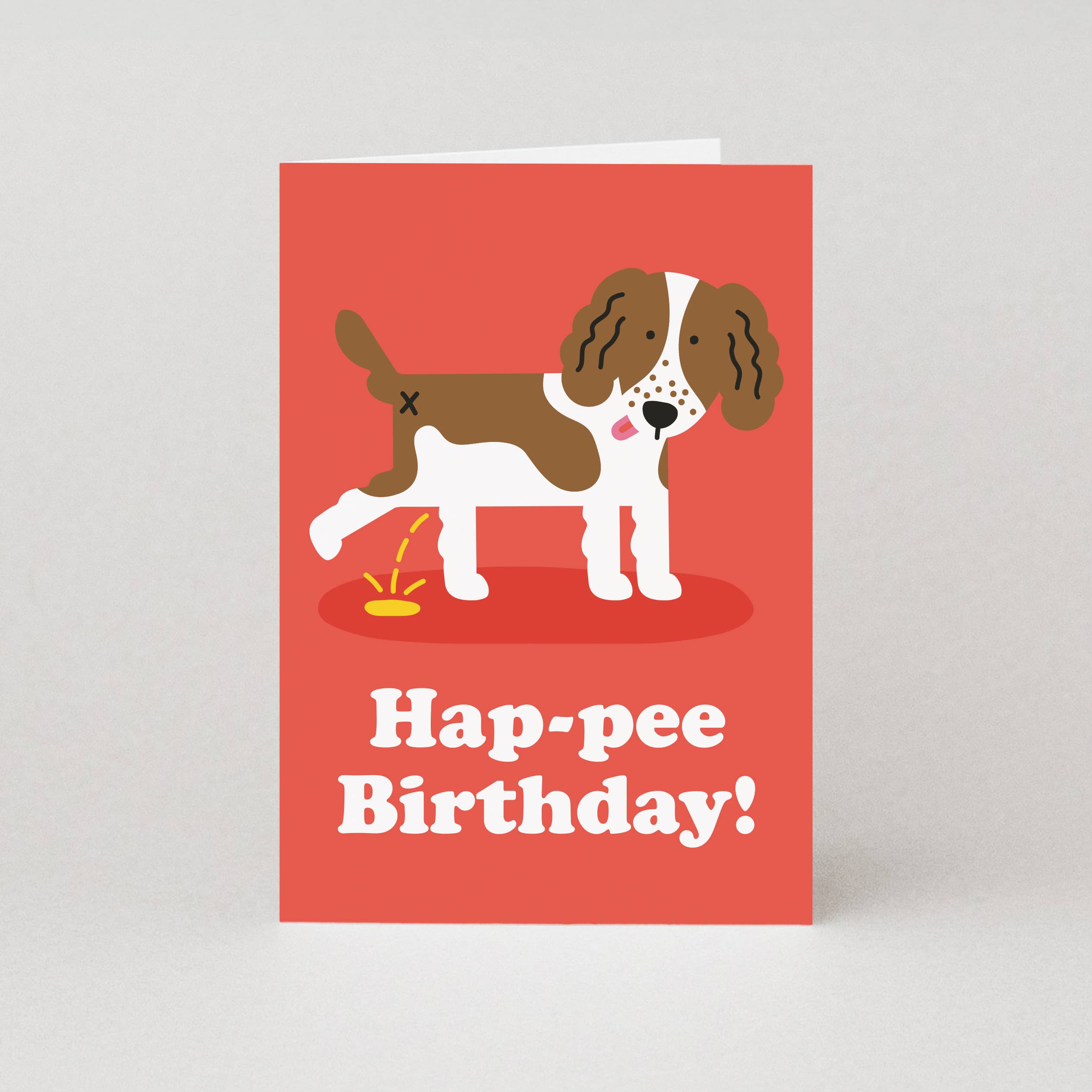 Hap-Pee Dog Birthday Card | Funny Birthday Greeting Cards – Joelle Designs